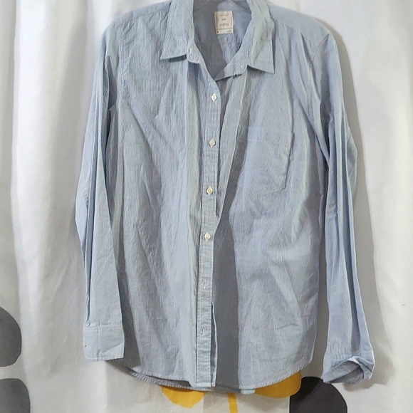 GAP | Tops | Gap Blue Stripes Button Down Shirt In Good Condition ...